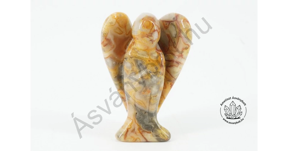 Ametiszt Ásványbolt - Achát mexikói közép angyal figura